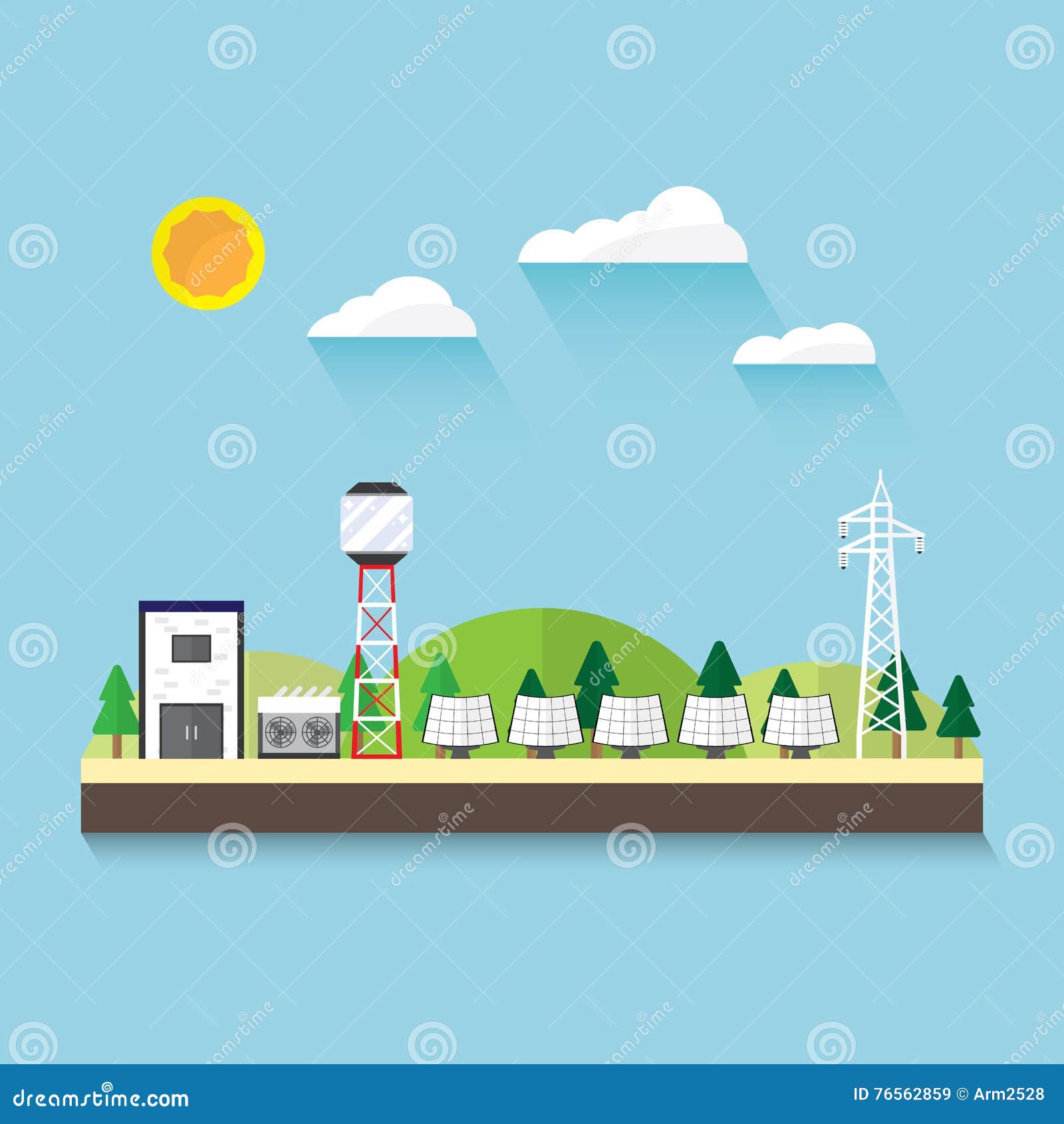Solar Thermal Storage For Heat Accumulation And Storage Outline Concept ...