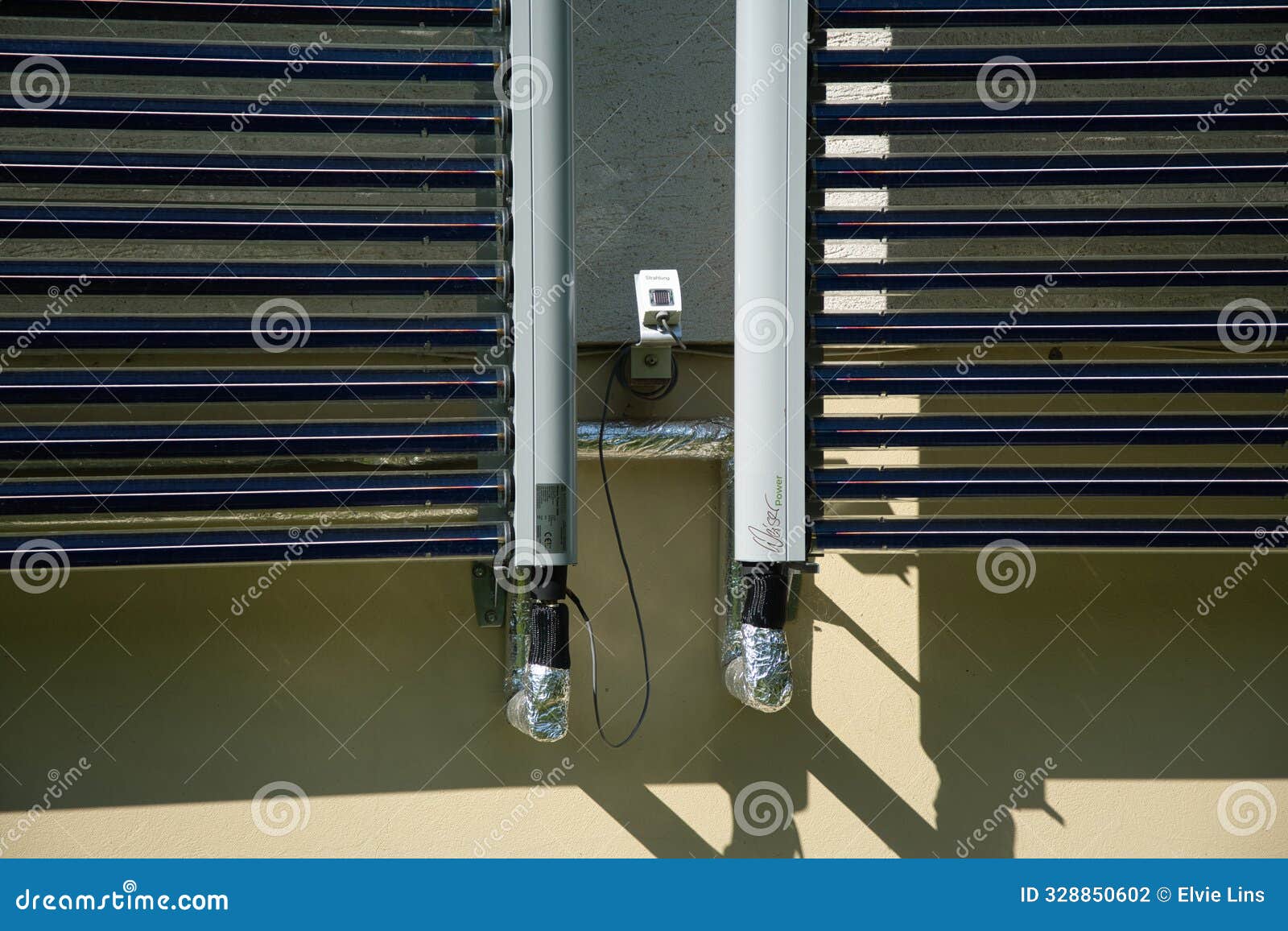 A Solar Therme is Placed on a Wall To Provide Heating System for the ...