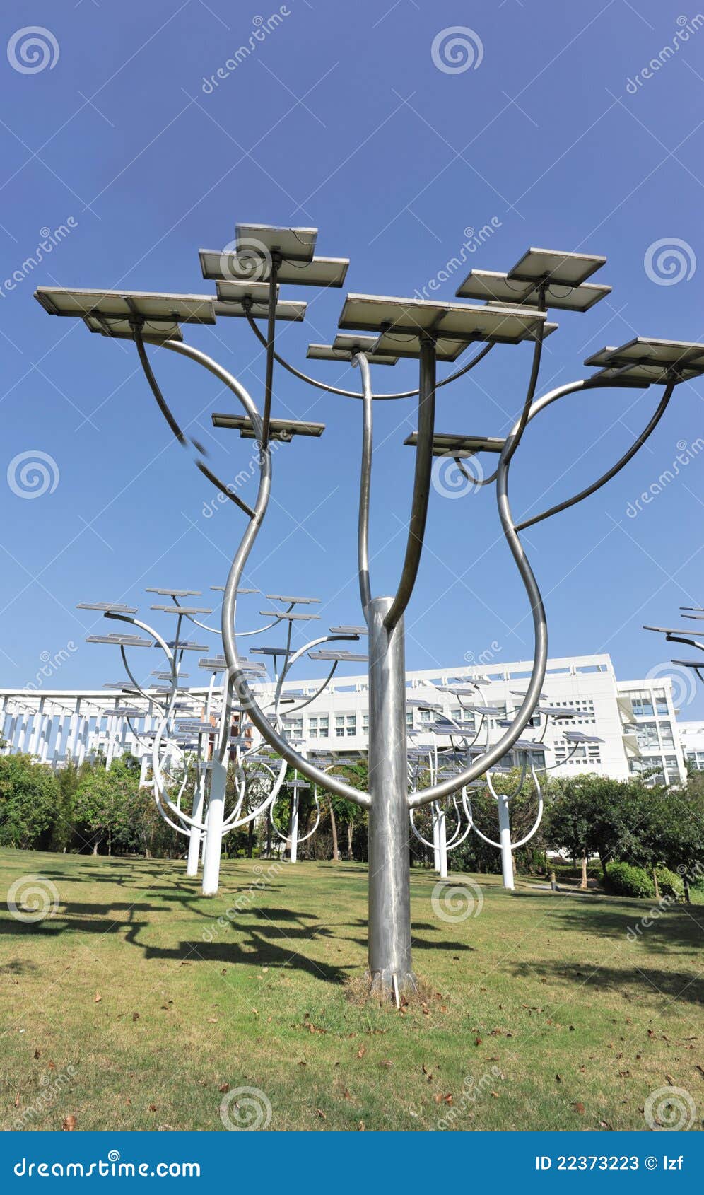 Solar by tree structure stock image. Image of glass, city - 22373223