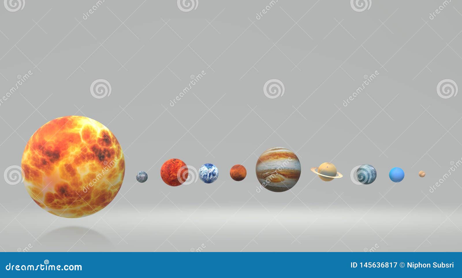 Solar Universe 3d Rendering for Science or Education Content Stock ...