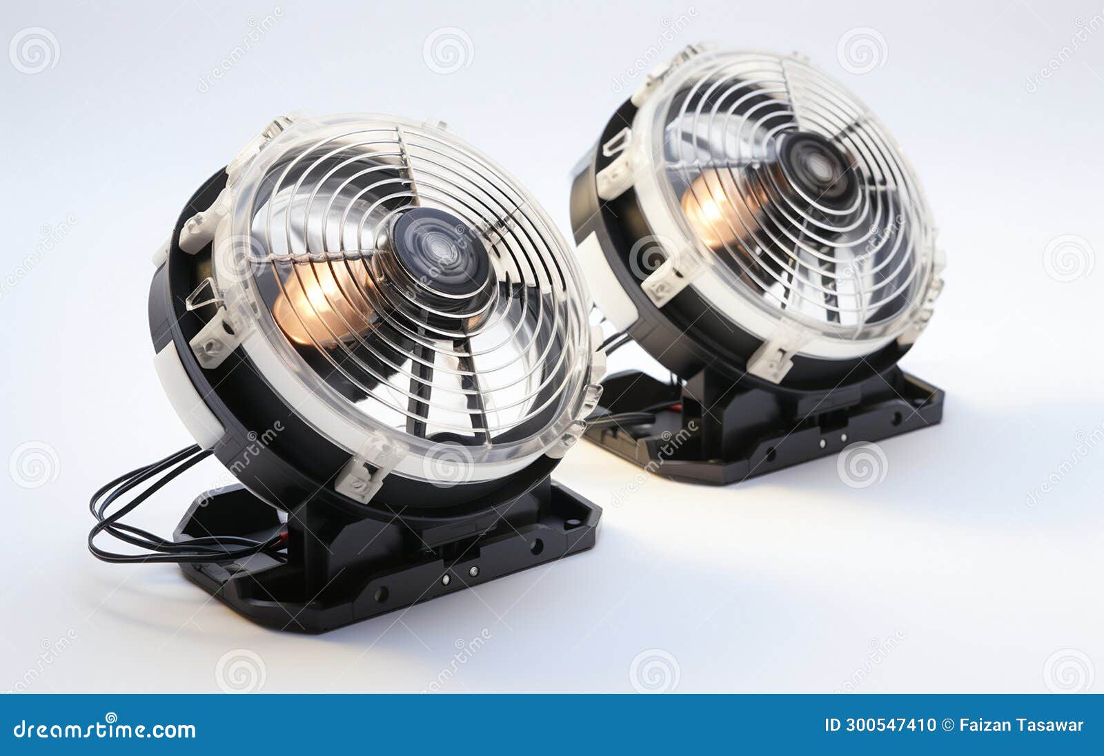Solar Ventilation Fans White Backdrop -Generative Ai Stock Illustration ...