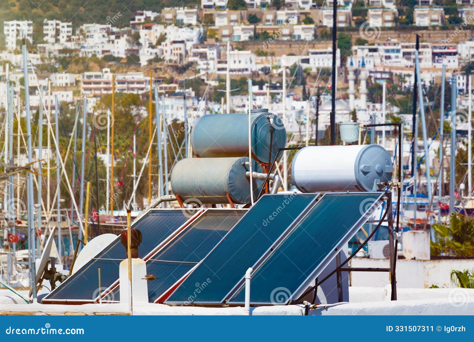 Water Tap Solar PV Rooftop Stock Image | CartoonDealer.com #75541039