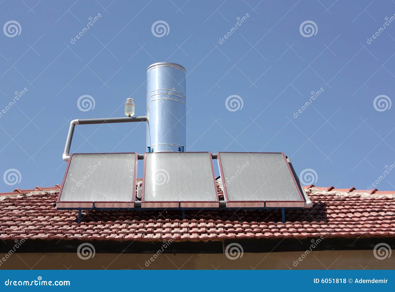 Solar water heating panel stock photo. Image of dust, environmental ...
