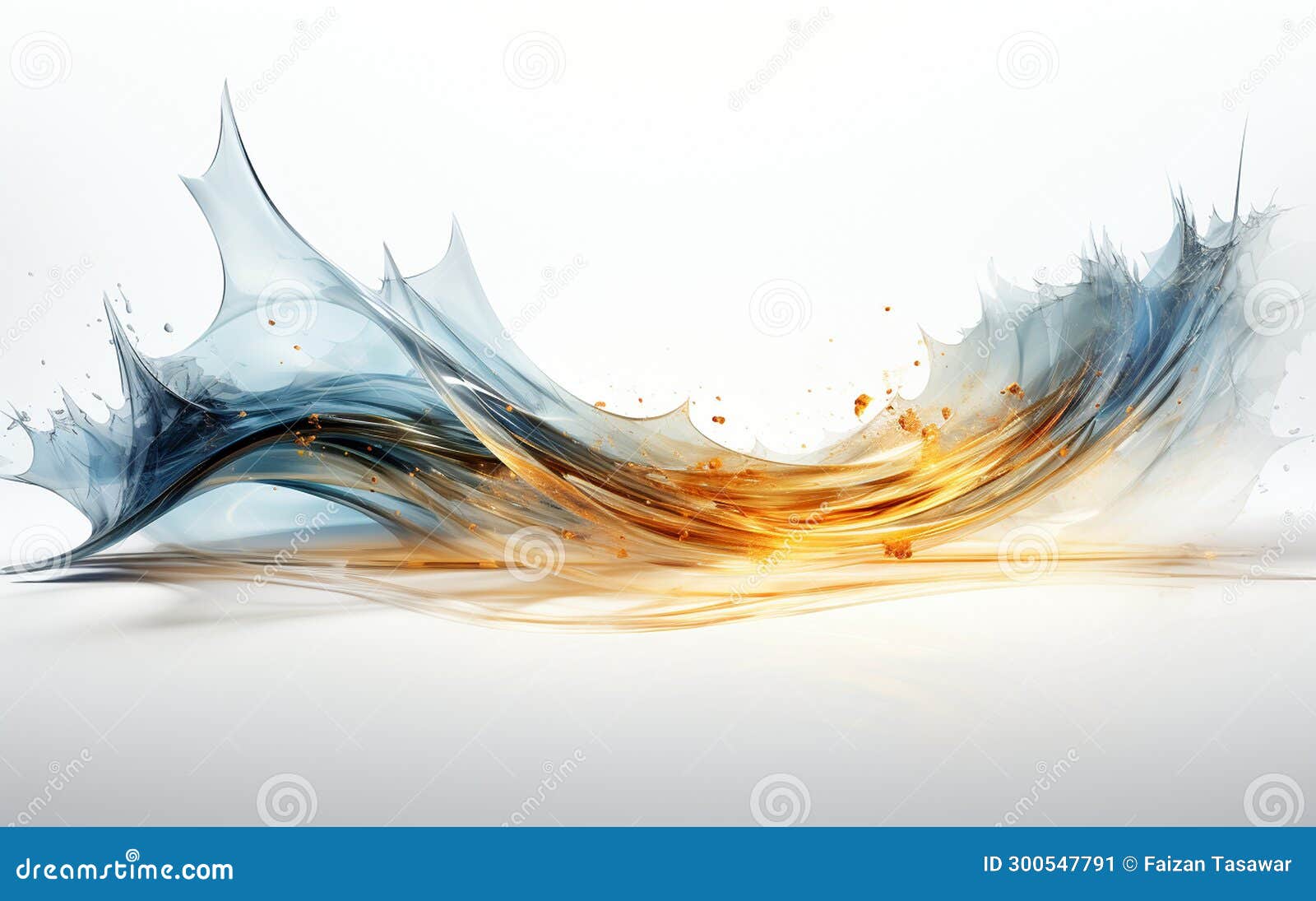 Solar Wave Against White -Generative Ai Stock Illustration ...
