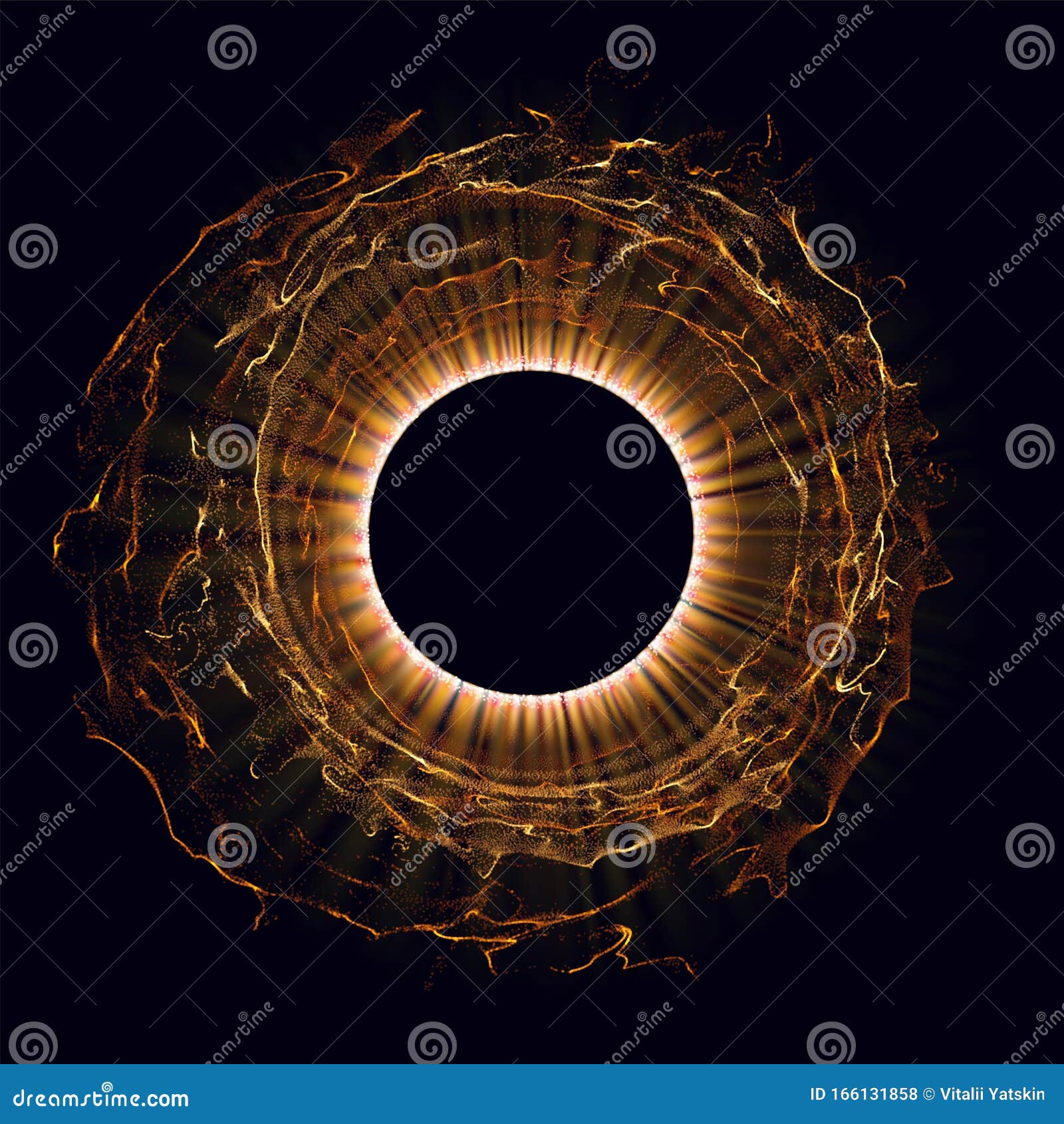 Solar Wind, Solar Eclipse. Radiation. Power Energy. Futuristic Flash ...