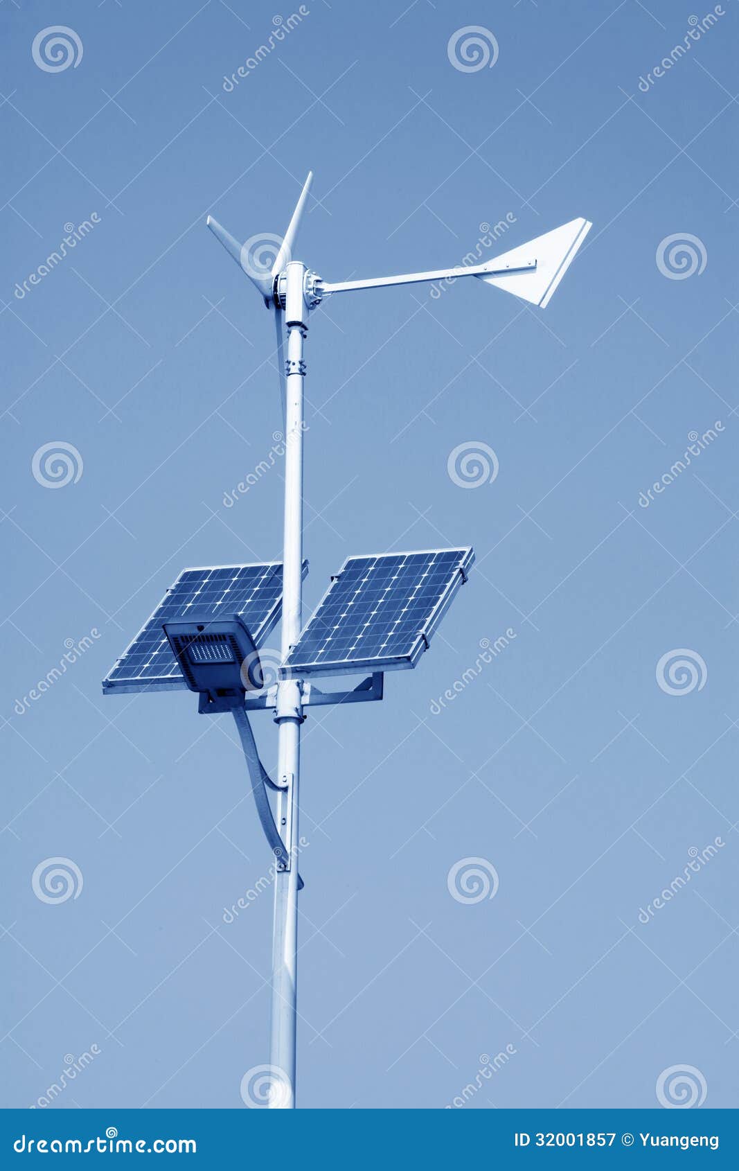 Solar and Wind Power Street Lights Stock Image - Image of sustainable ...