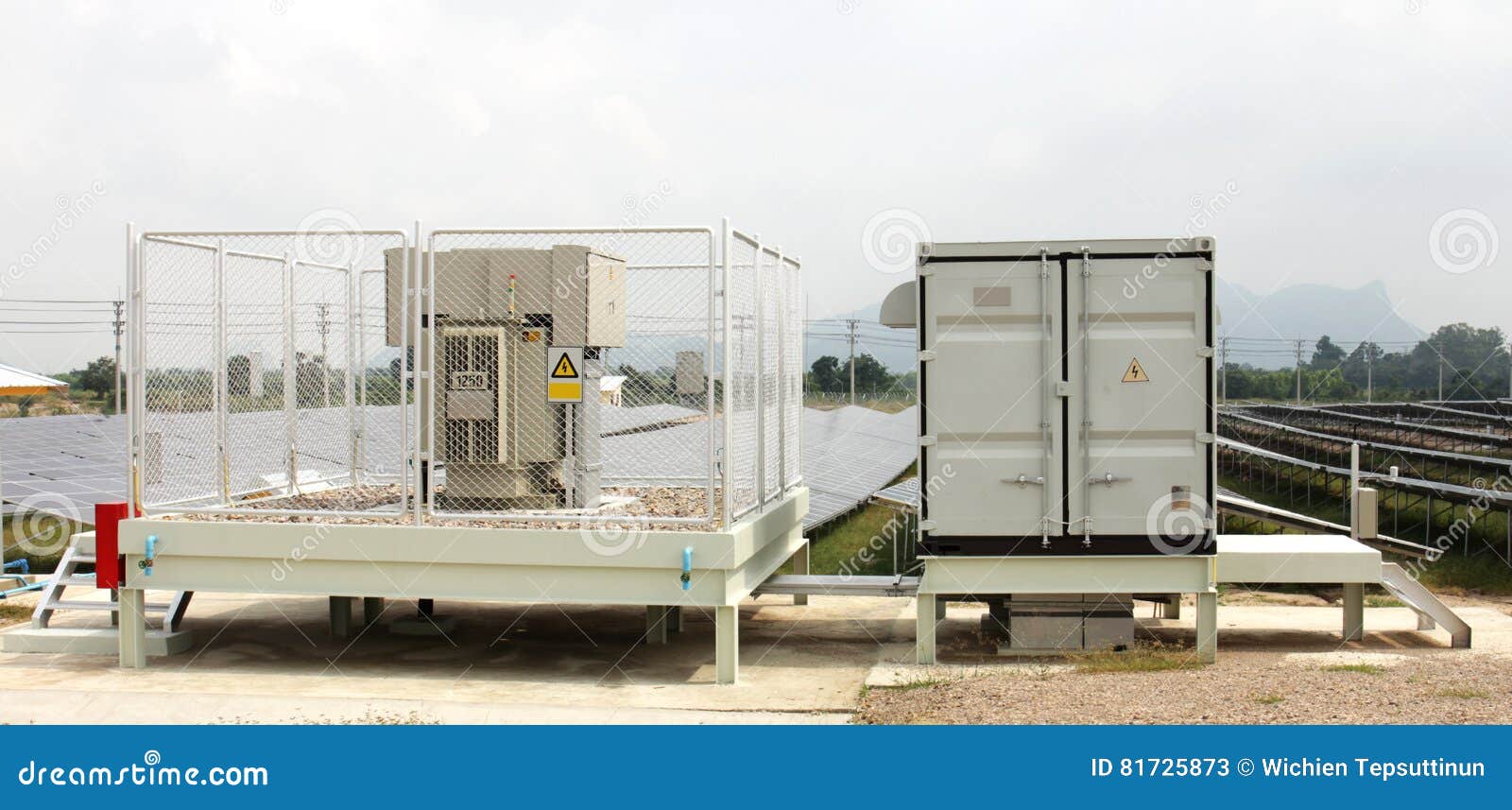 Transformer Yard Or Substation With Safety Fence Royalty-Free Stock ...