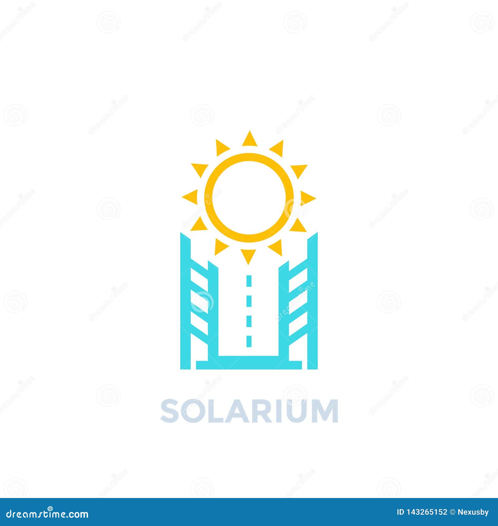 Solarium Icon on White, Vector Stock Vector - Illustration of vertical ...