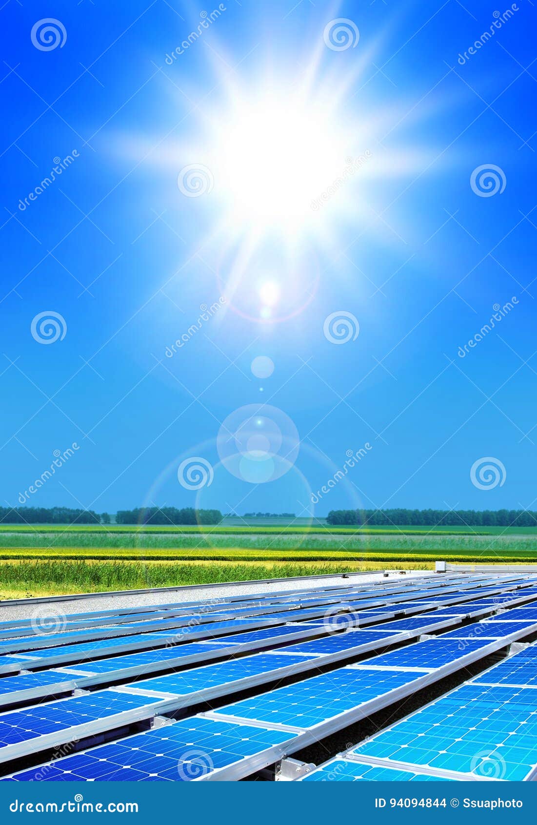 Solarpanels under sun stock photo. Image of environmental - 94094844