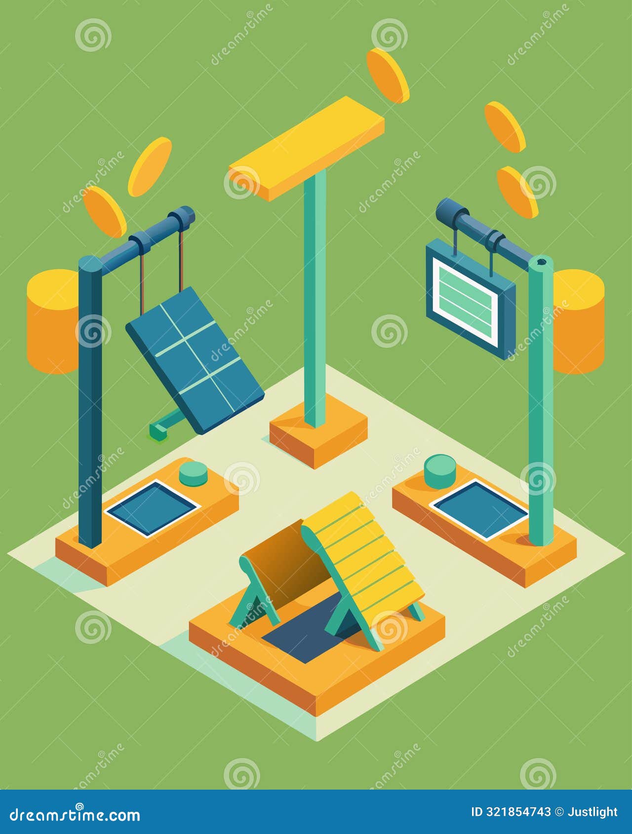 Solarpowered Workout Stations Strategically P Throughout the Park ...