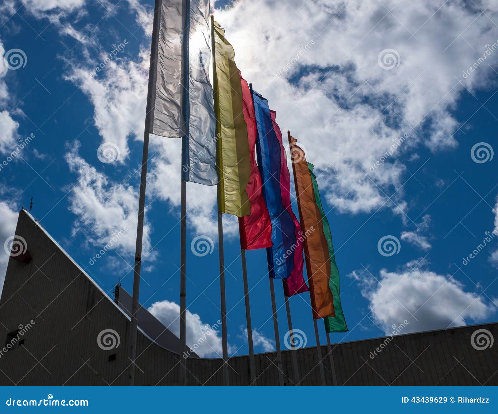 Solas banderas del colore imagen de archivo. Imagen de azul - 43439629