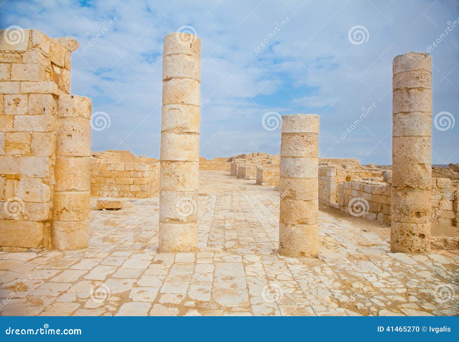 Solas Columnas Stanging En Las Ruinas Foto de archivo - Imagen de ...