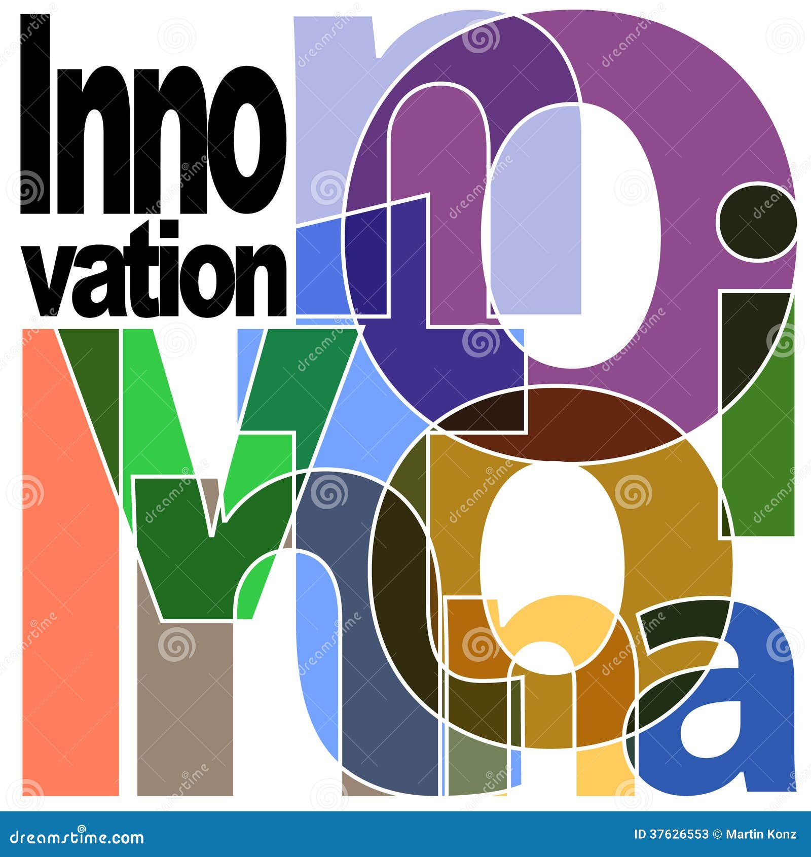 Solas Letras De La Innovación Ilustración del Vector - Ilustración de ...