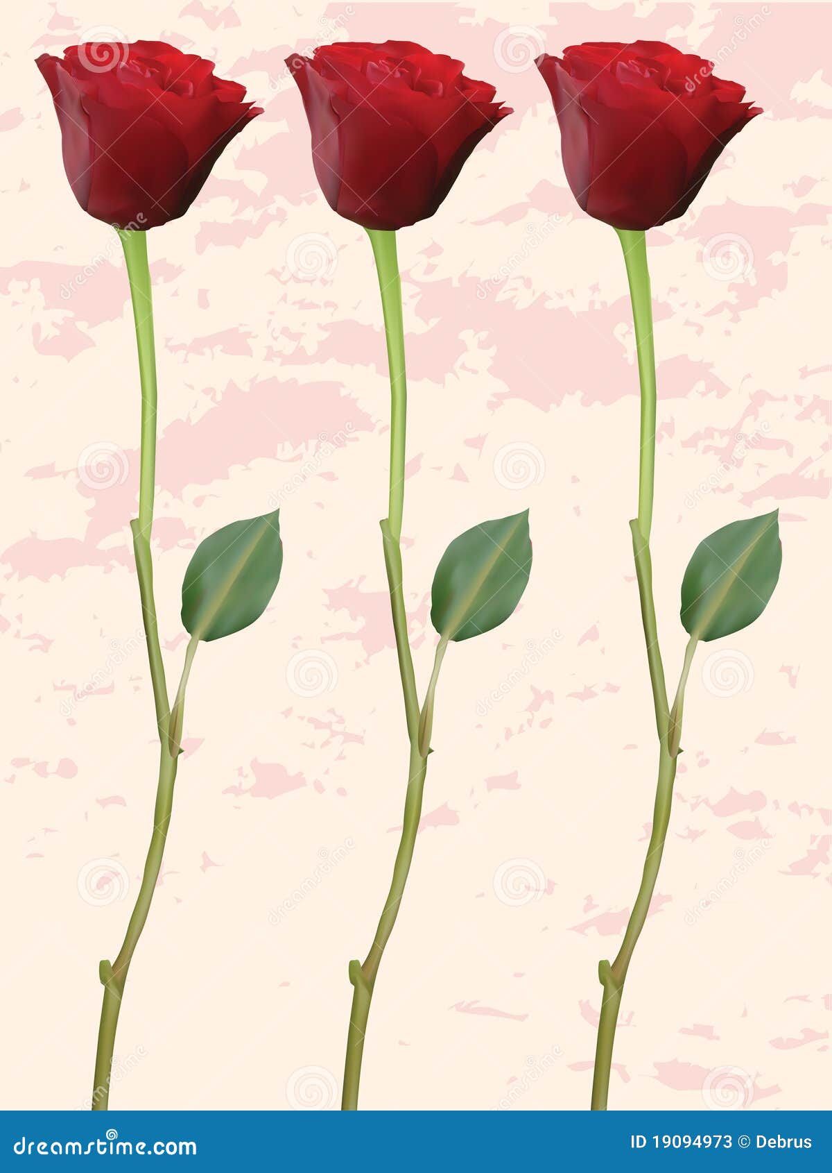 Solas Rosas Rojas En Fondo Apenado Stock de ilustración - Ilustración ...