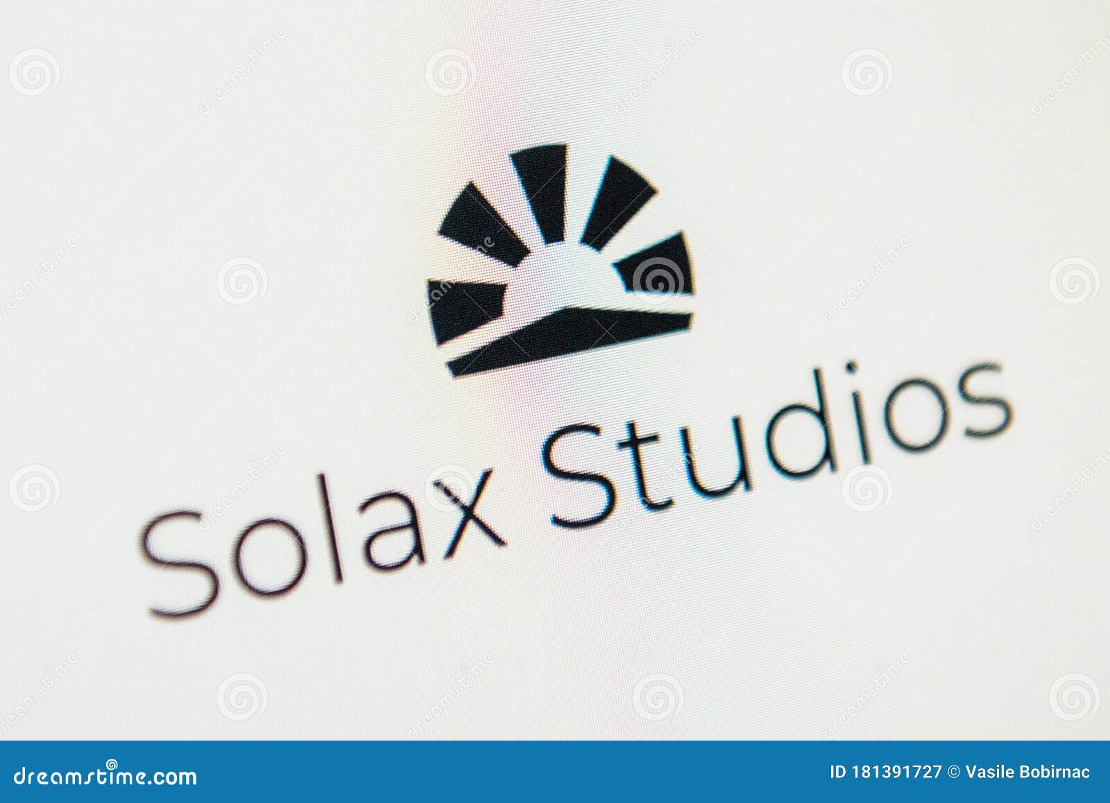 Solax Studios Web Site. Selective Focus. Editorial Photography - Image ...