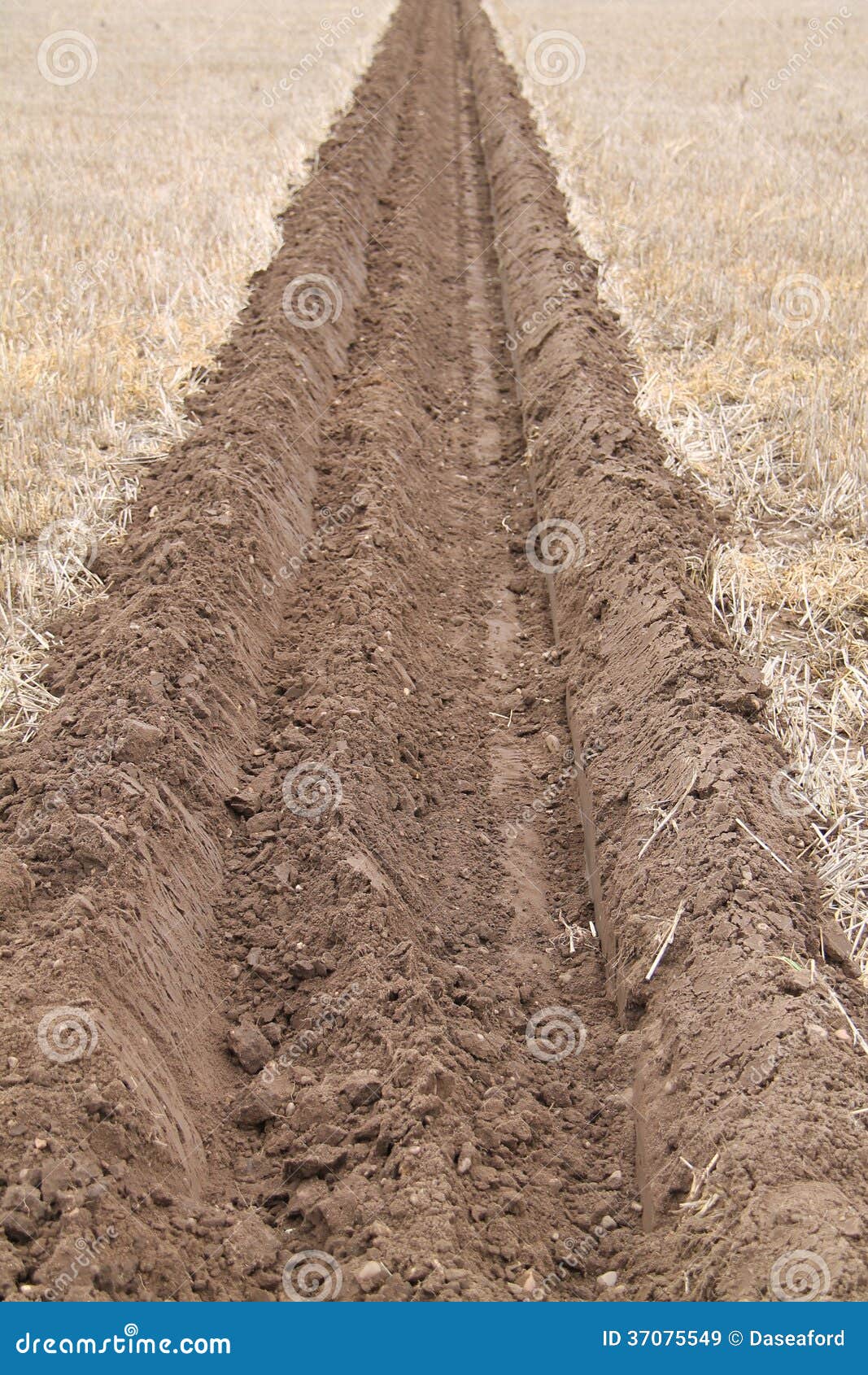 Solco arato. immagine stock. Immagine di rurale, solco - 37075549