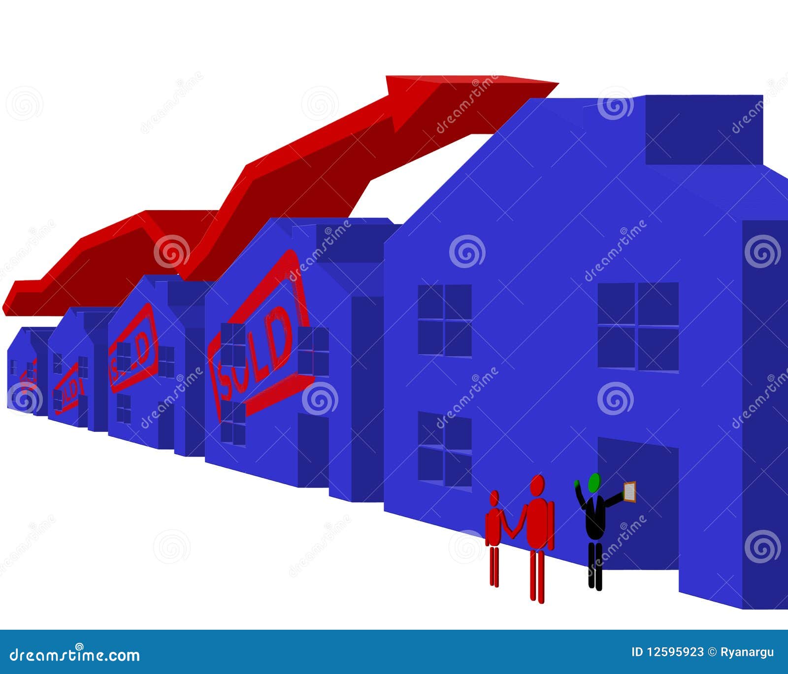 Sold stock illustration. Illustration of borrow, door - 12595923