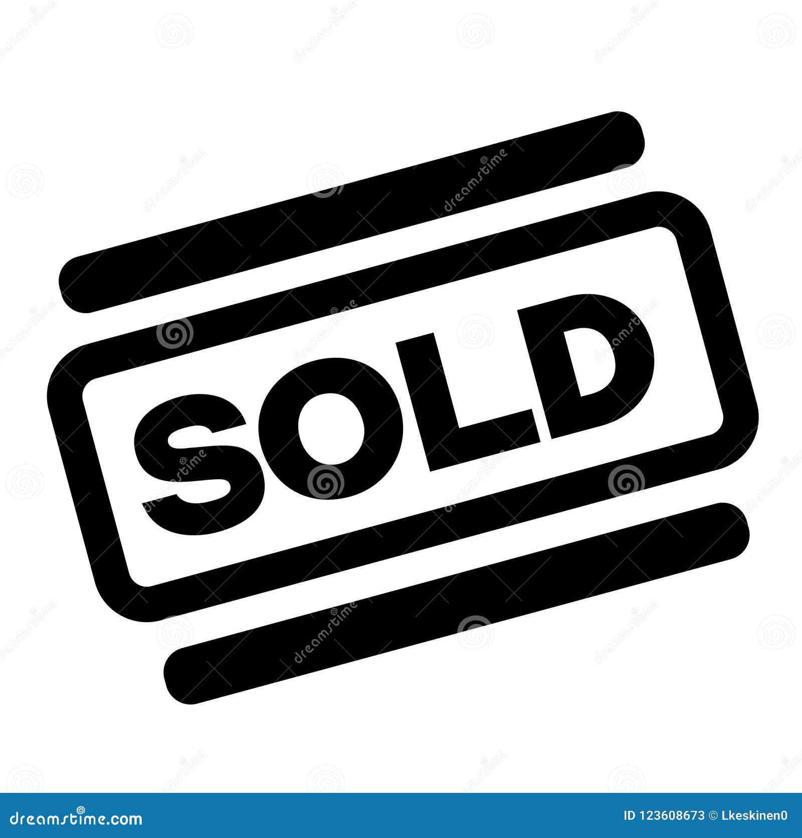 Sold black stamp stock vector. Illustration of disposed - 123608673