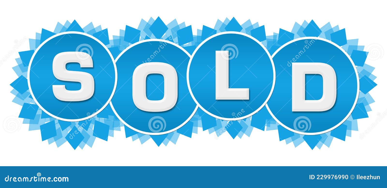 Sold Blue Circular Floral Circles Stock Illustration - Illustration of ...