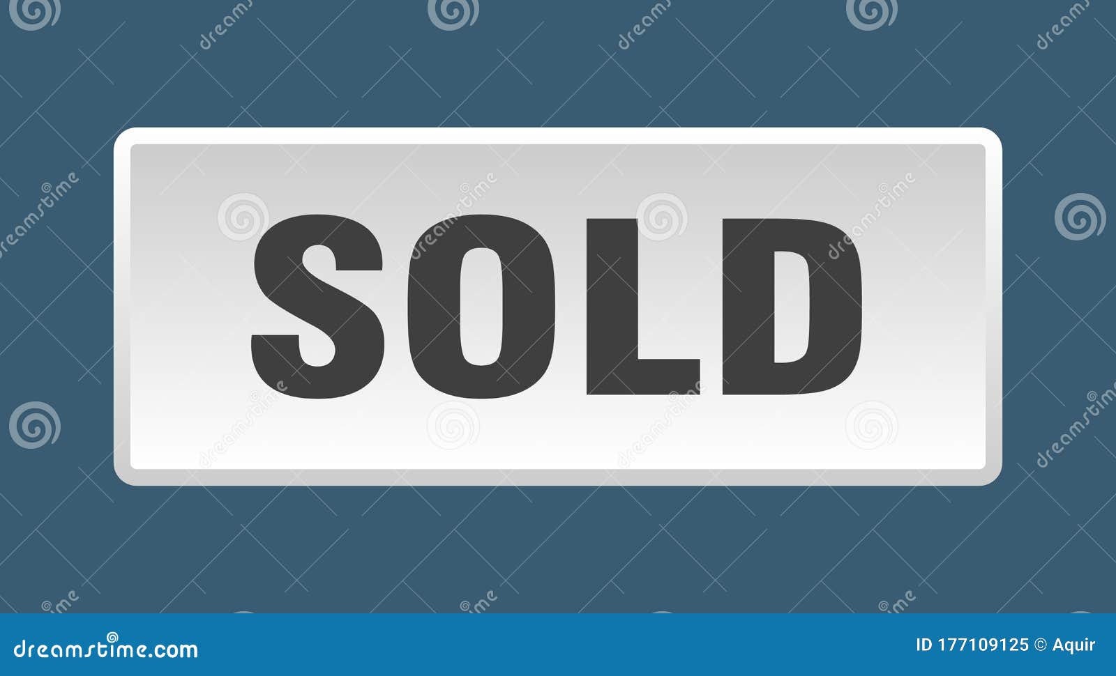 Sold Button. Sold Square Isolated Push Button Stock Vector ...