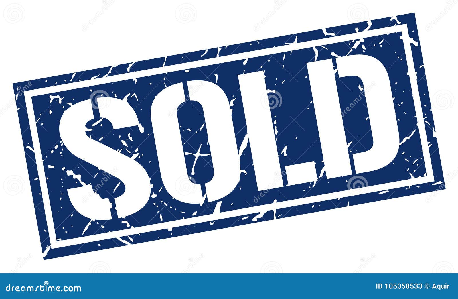 Sold stamp stock vector. Illustration of grunge, insignia - 105058533