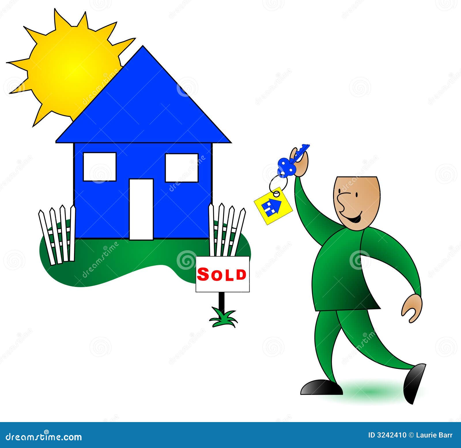 Sold Home and Owner stock vector. Illustration of home - 3242410