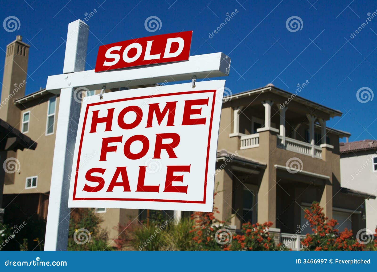 Sold Home for Sale Sign stock image. Image of purchasing - 3466997