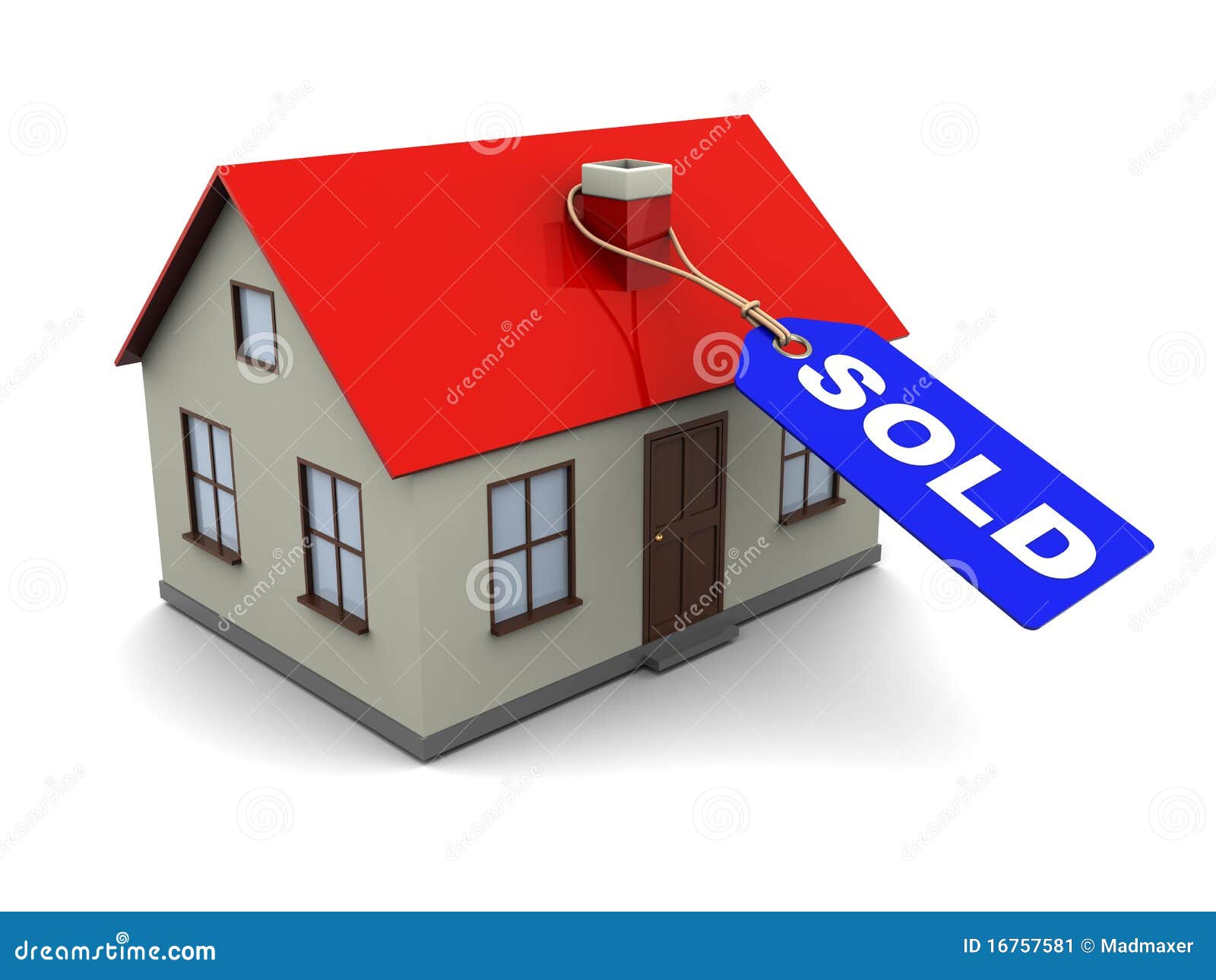 Sold house stock illustration. Illustration of family - 16757581