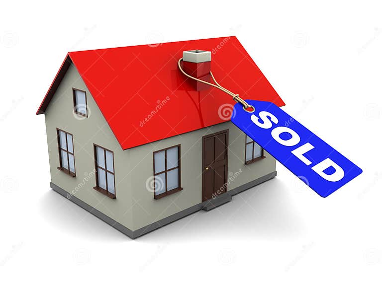 Sold house stock illustration. Illustration of family - 16757581