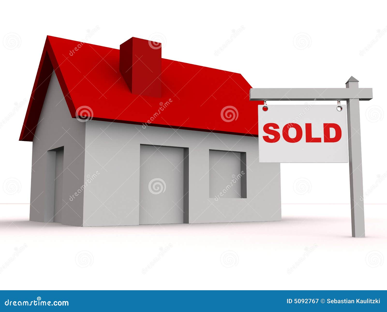 Sold house stock illustration. Illustration of loan, purchasing - 5092767