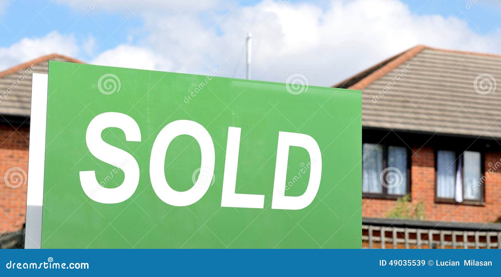 Sold house stock image. Image of financial, finance, front - 49035539