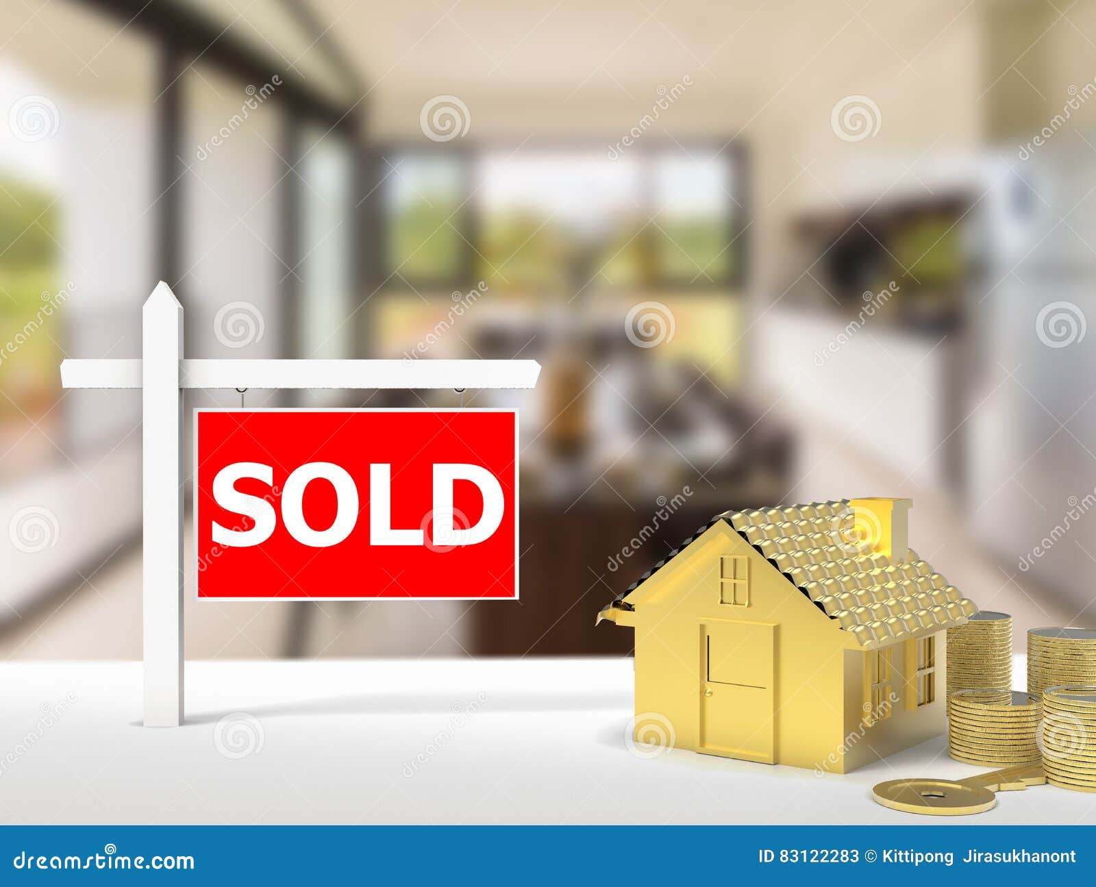 Sold house sign stock image. Image of buyer, property - 83122283