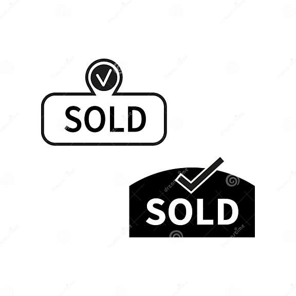 Sold Icon. Vector Illustration. EPS 10 Stock Vector - Illustration of ...