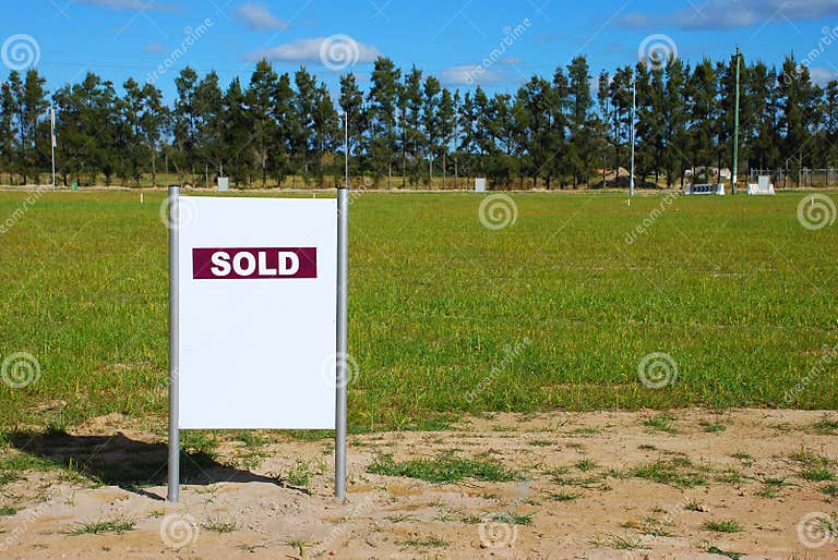 Sold Land stock photo. Image of estate, post, banner, agent - 5326960