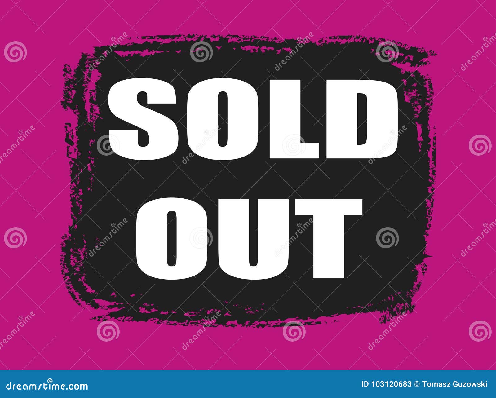 Sold out banner stock illustration. Illustration of rubber - 103120683