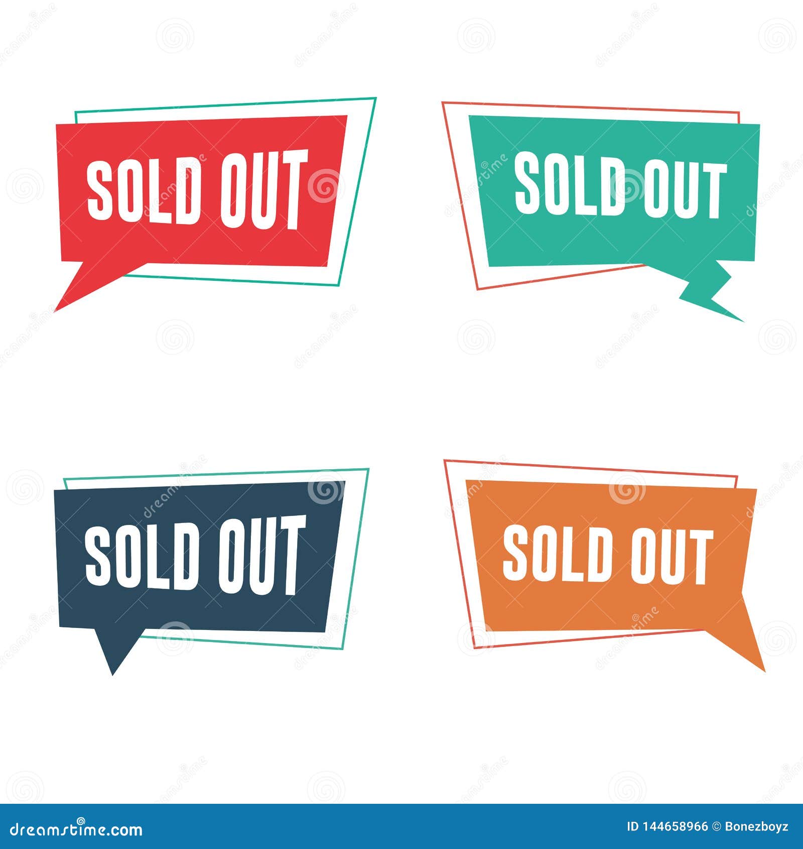 Sold Out Banners stock vector. Illustration of insignia - 144658966
