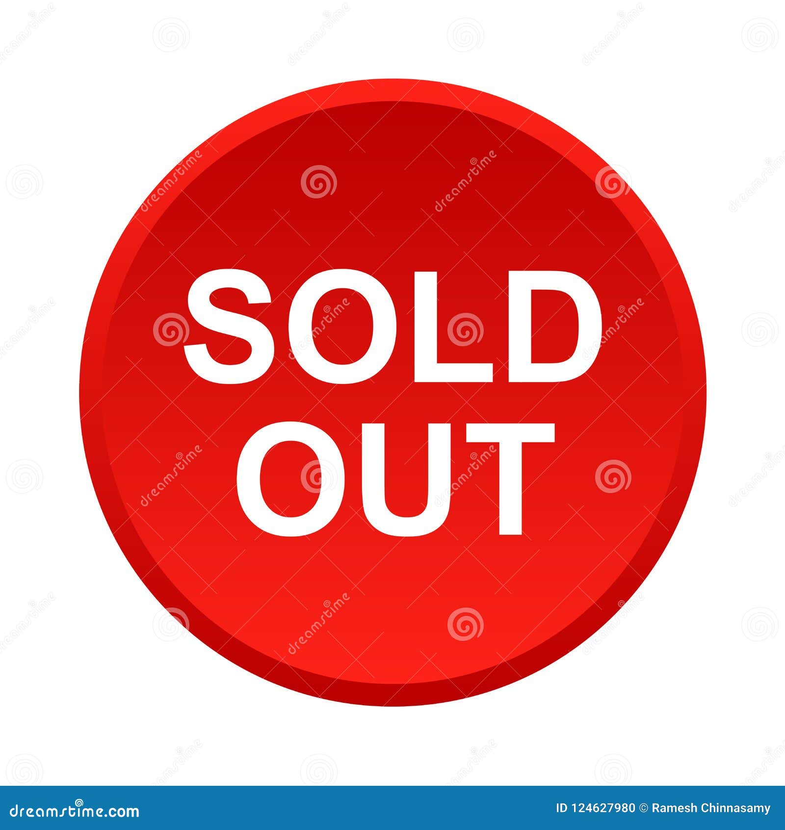 Sold out button stock vector. Illustration of icons - 124627980