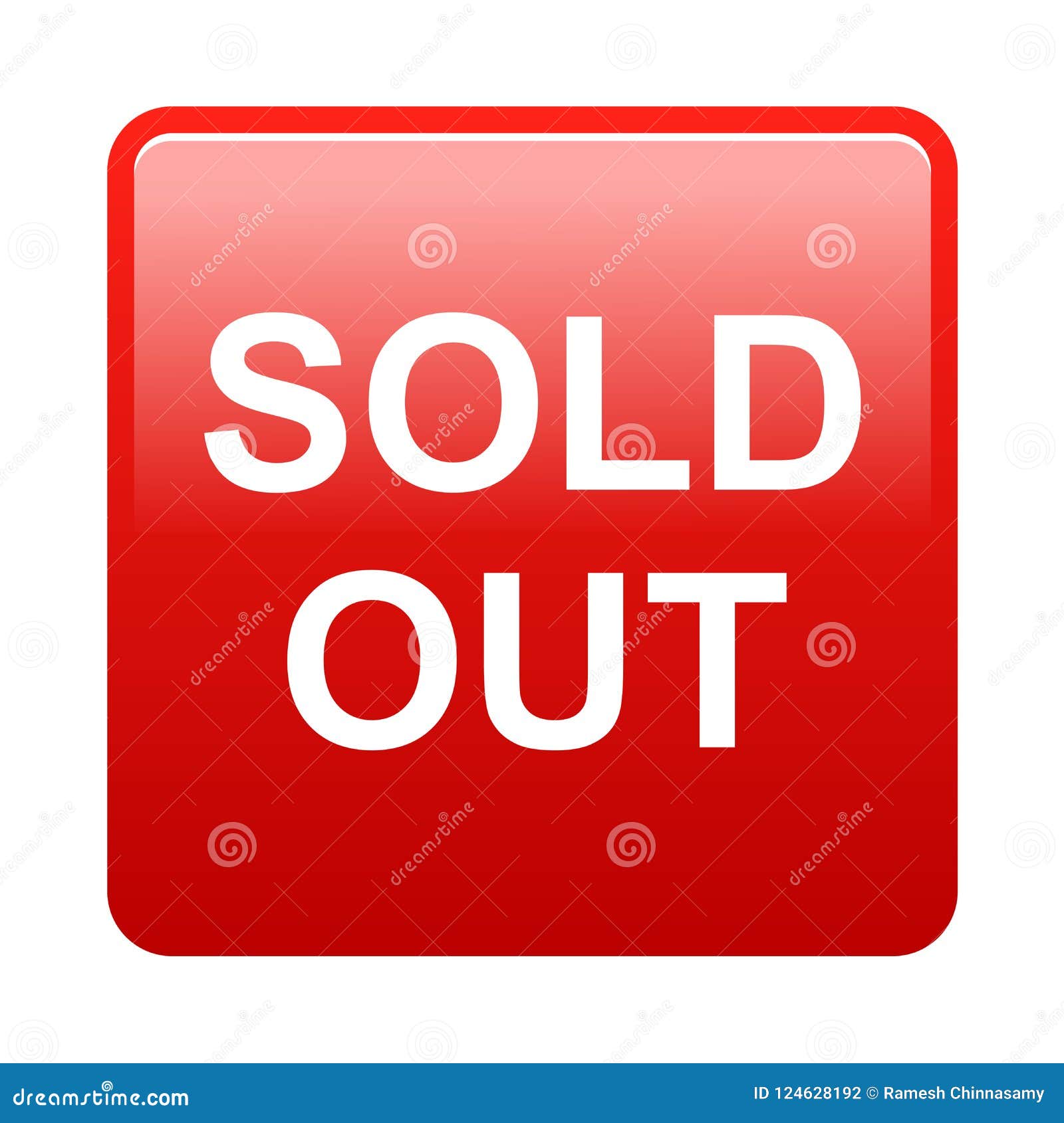 Sold out button stock vector. Illustration of company - 124628192
