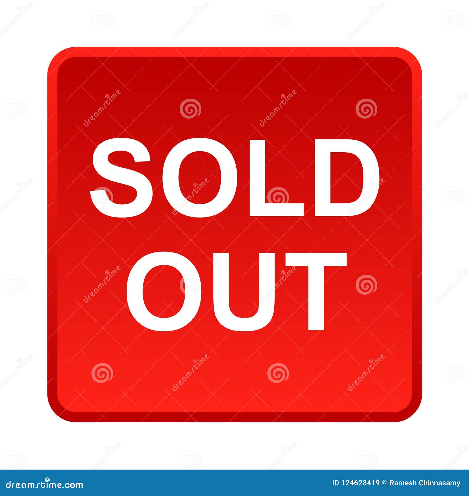 Sold out button stock vector. Illustration of business - 124628419
