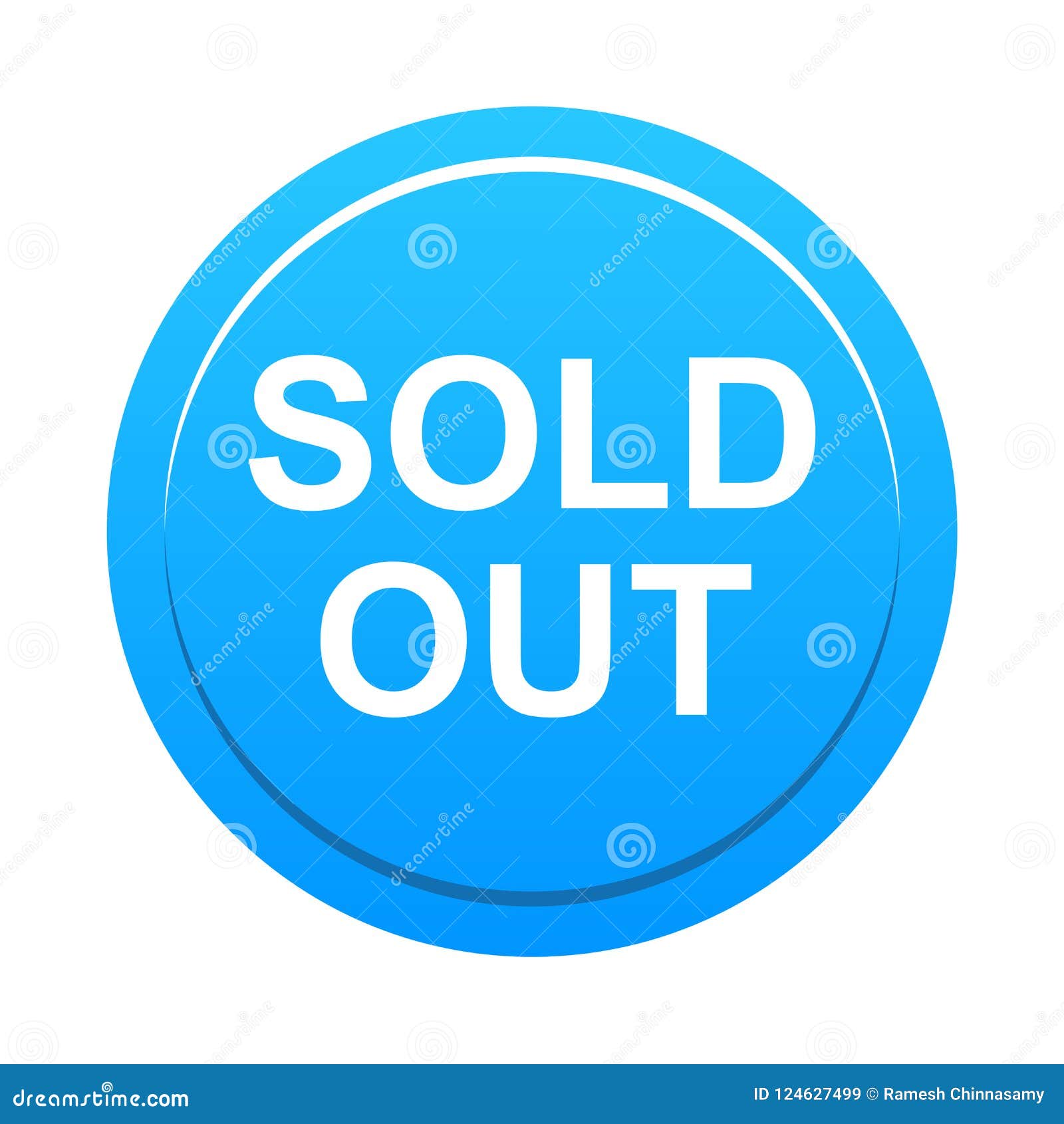 Sold out button stock vector. Illustration of assurance - 124627499