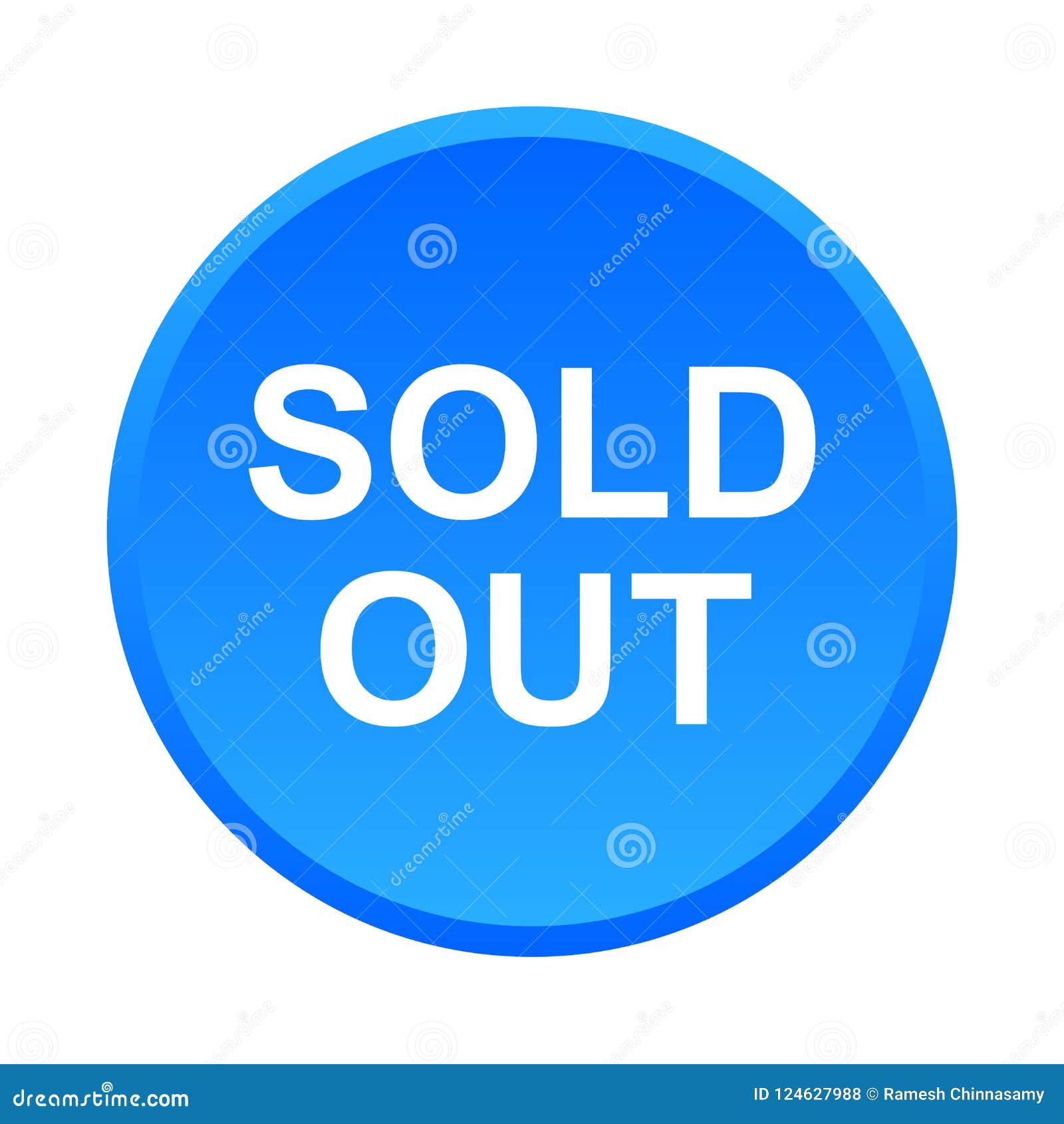 Sold out button stock vector. Illustration of design - 124627988