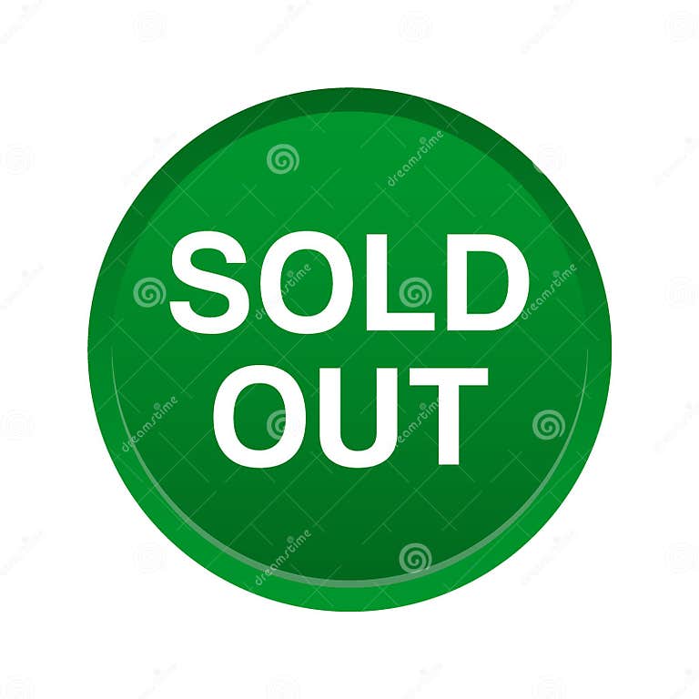 Sold out button stock illustration. Illustration of design - 121856774