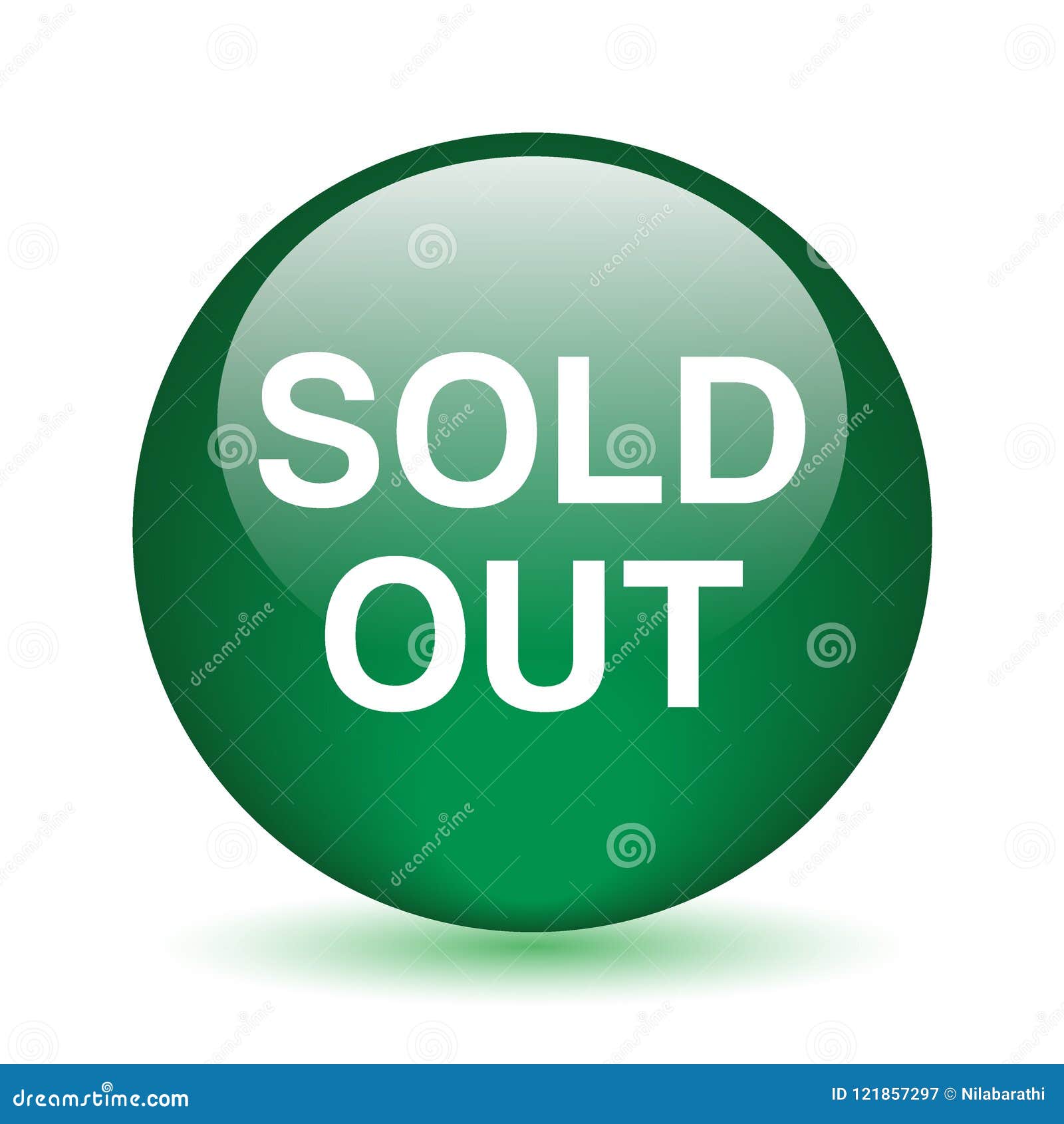 Sold out button stock illustration. Illustration of economy - 121857297