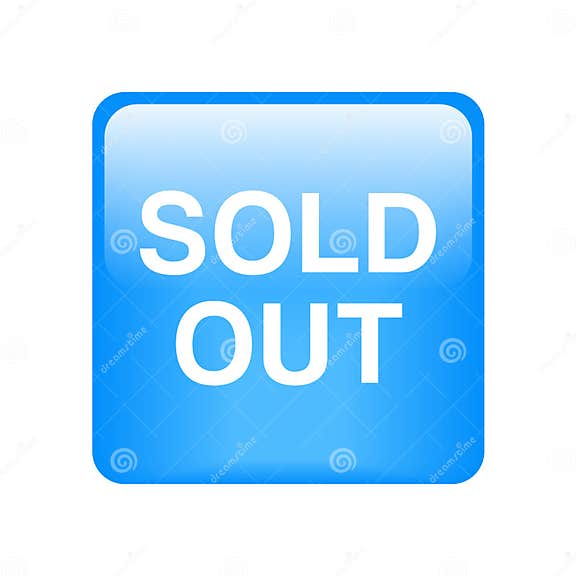 Sold out button stock illustration. Illustration of closing - 121857465