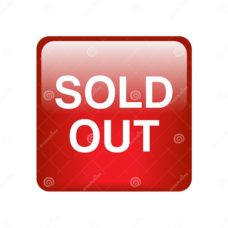 Sold out button stock illustration. Illustration of cheap - 121857501