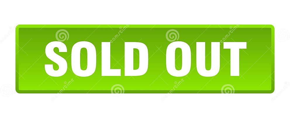 Sold Out Button. Sold Out Square Isolated Push Button Stock Vector ...