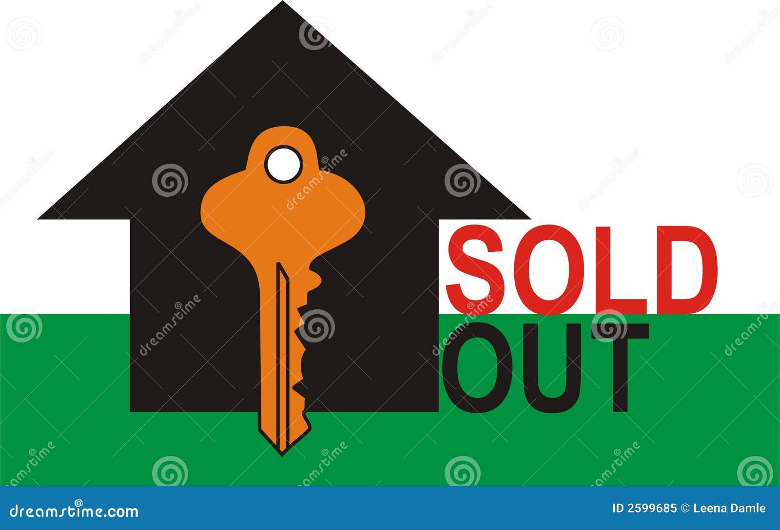 Sold out Green stock illustration. Illustration of concept - 2599685
