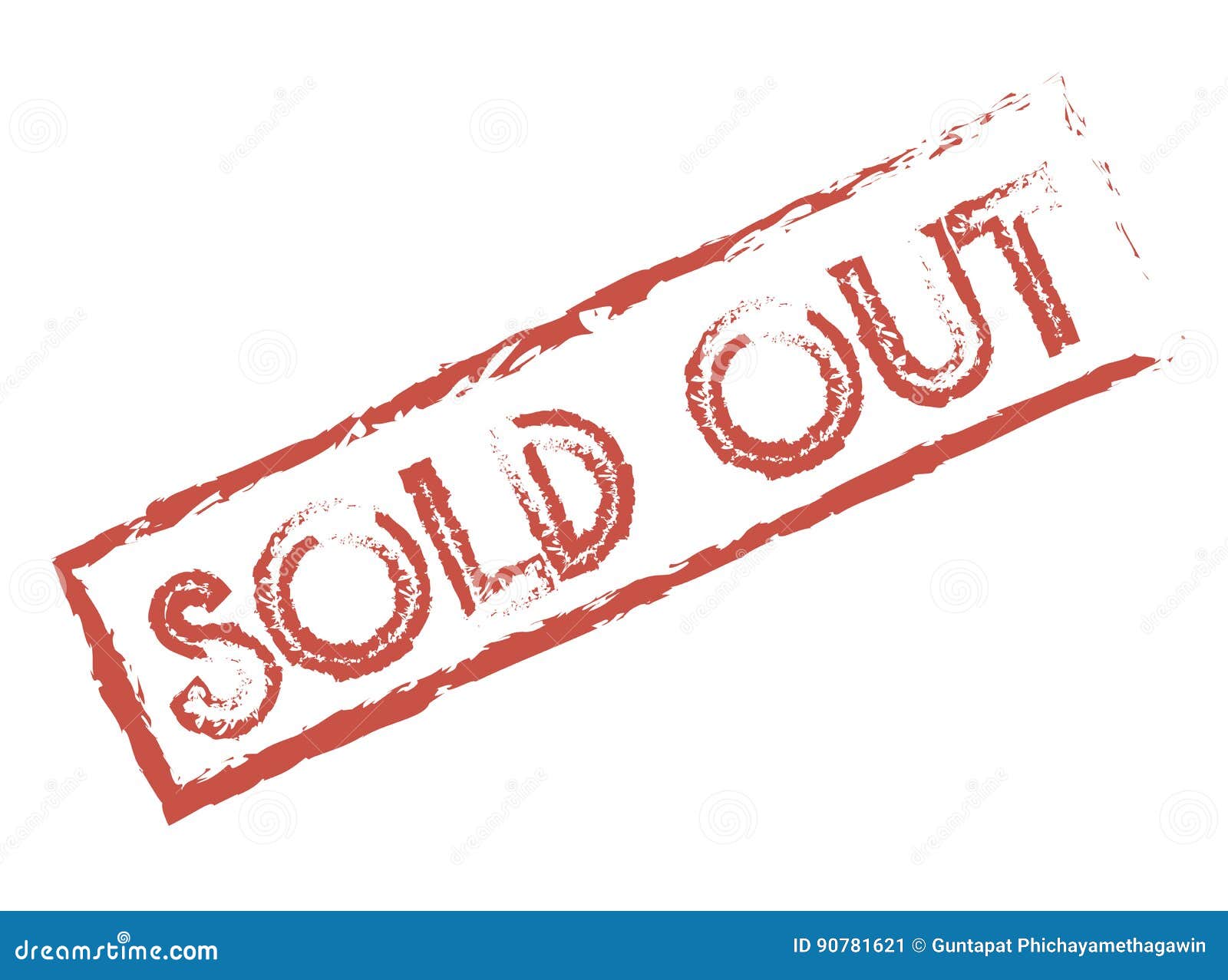 Sold Out Icon on White Background, Flat Style. Stock Vector ...