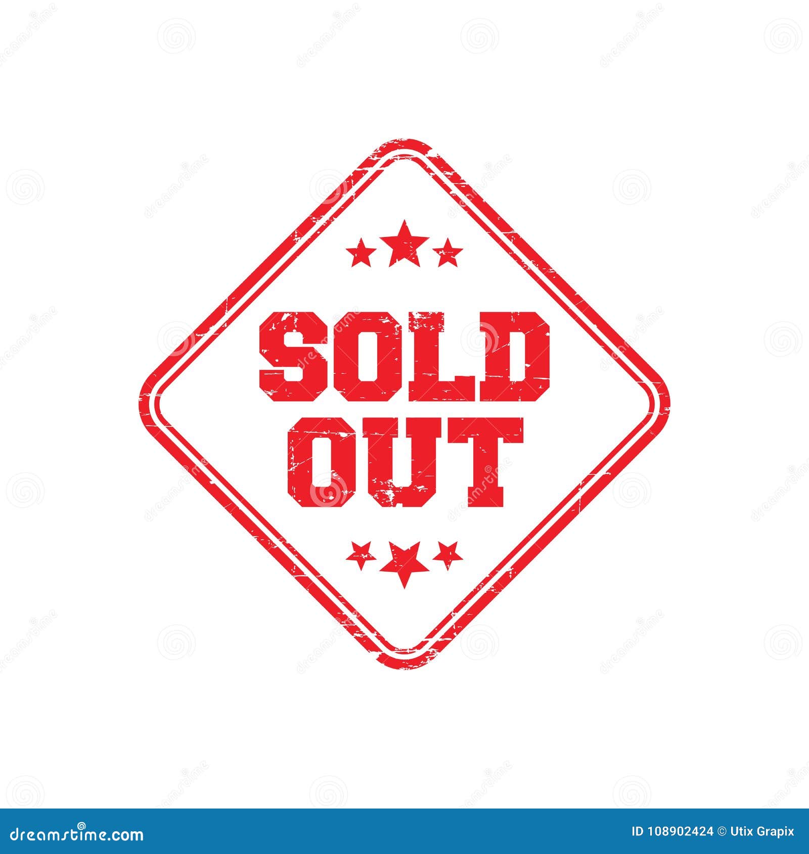 Sold Out Logo Badge stock illustration. Illustration of white - 108902424
