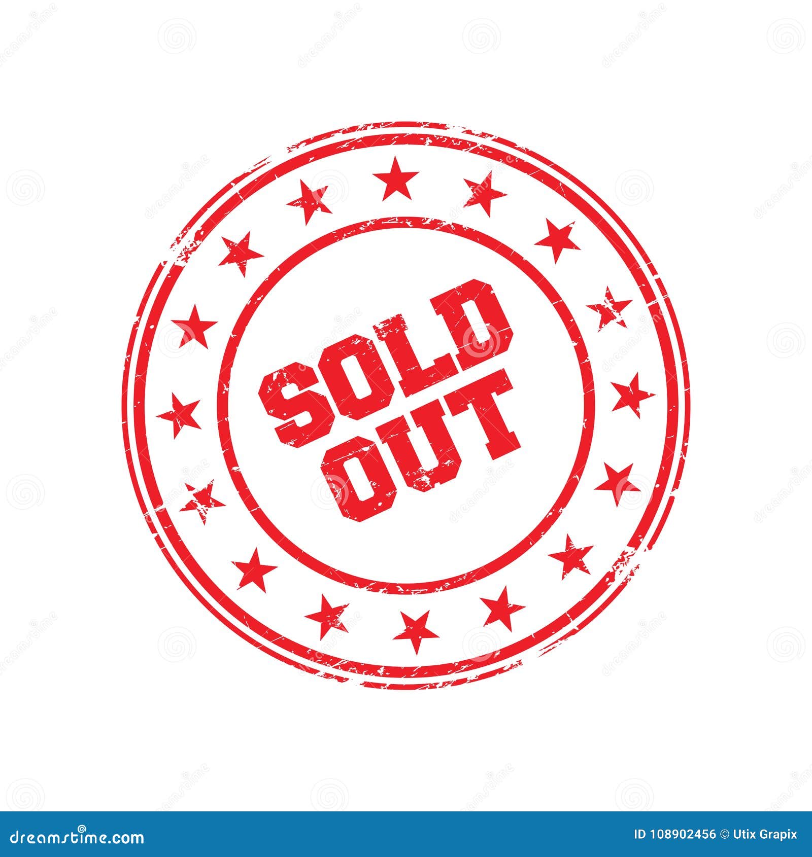 Sold Out Logo Badge stock illustration. Illustration of rubber - 108902456